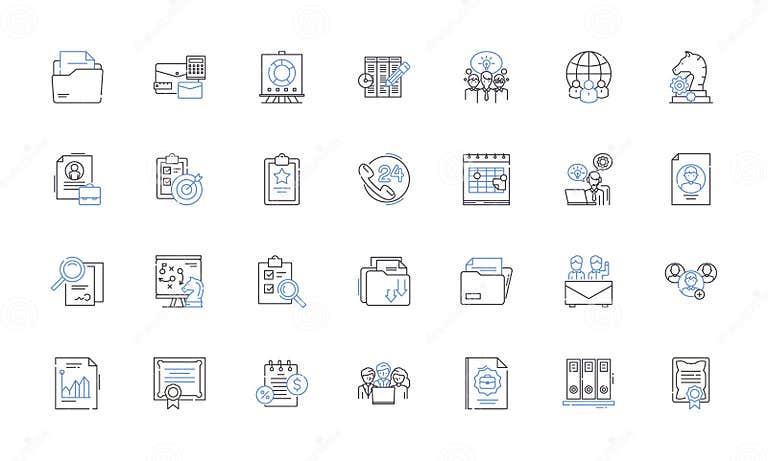 Data Pipeline Line Icons Collection. Integration, Extraction ...
