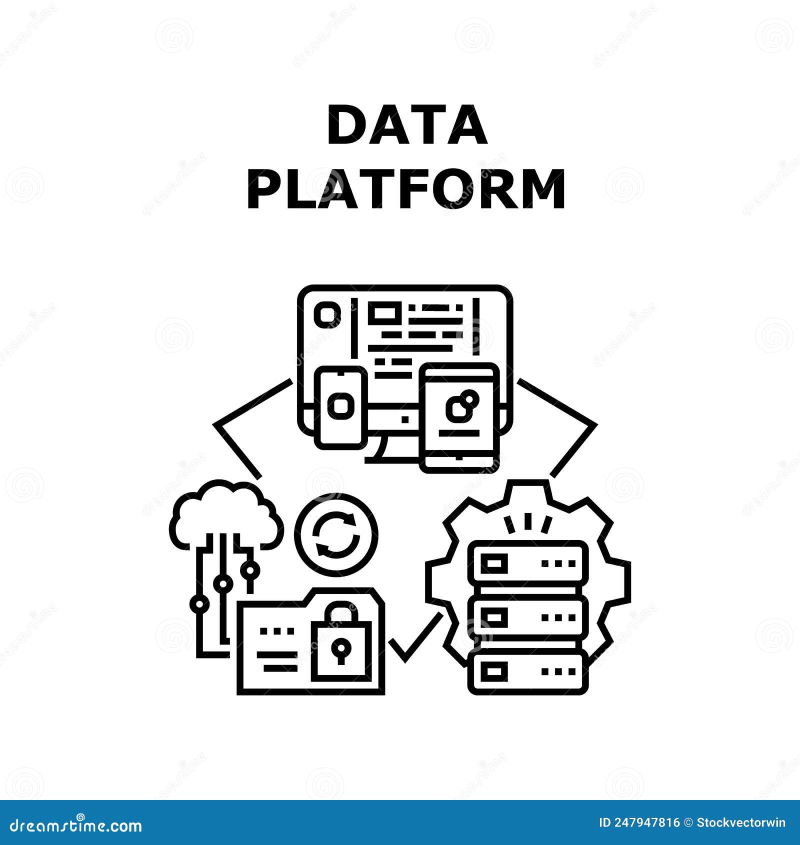 Data Platform Vector Concept Color Illustration Stock Vector ...