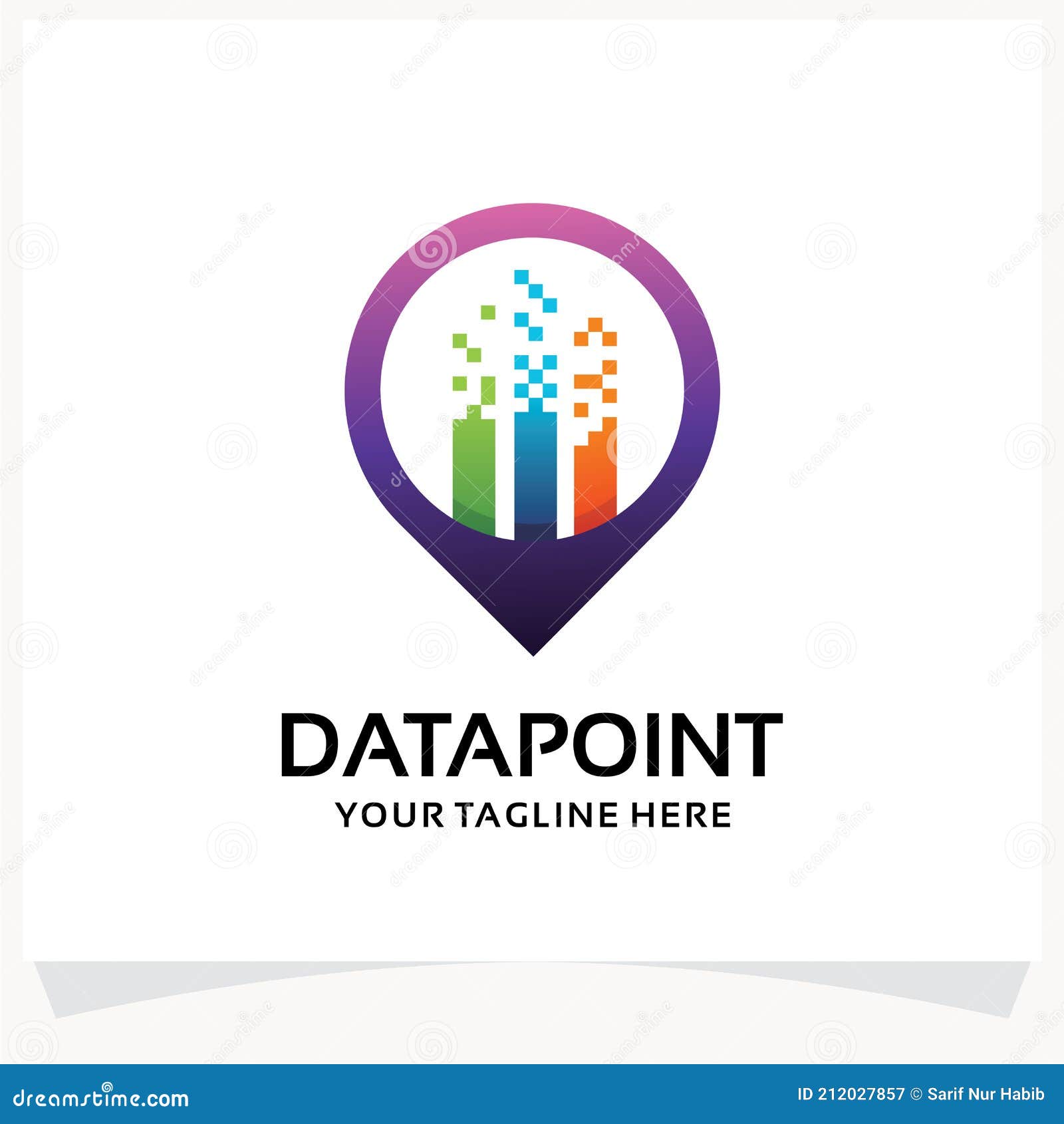 Data Point Logo Design Template Inspiration Stock Vector - Illustration ...