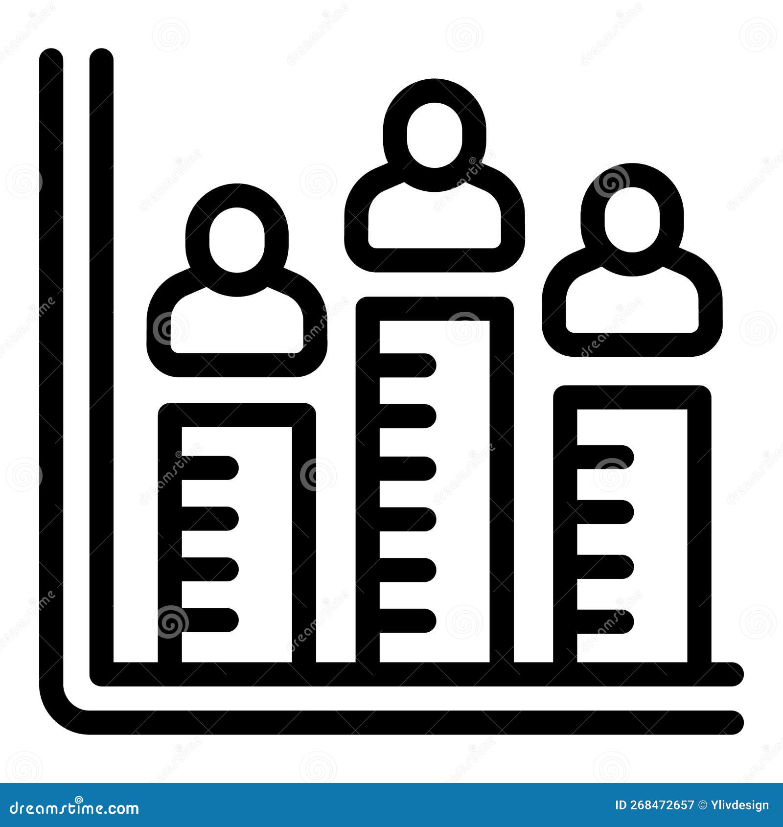 Data Population Icon Outline Vector. Growth Graph Stock Vector ...
