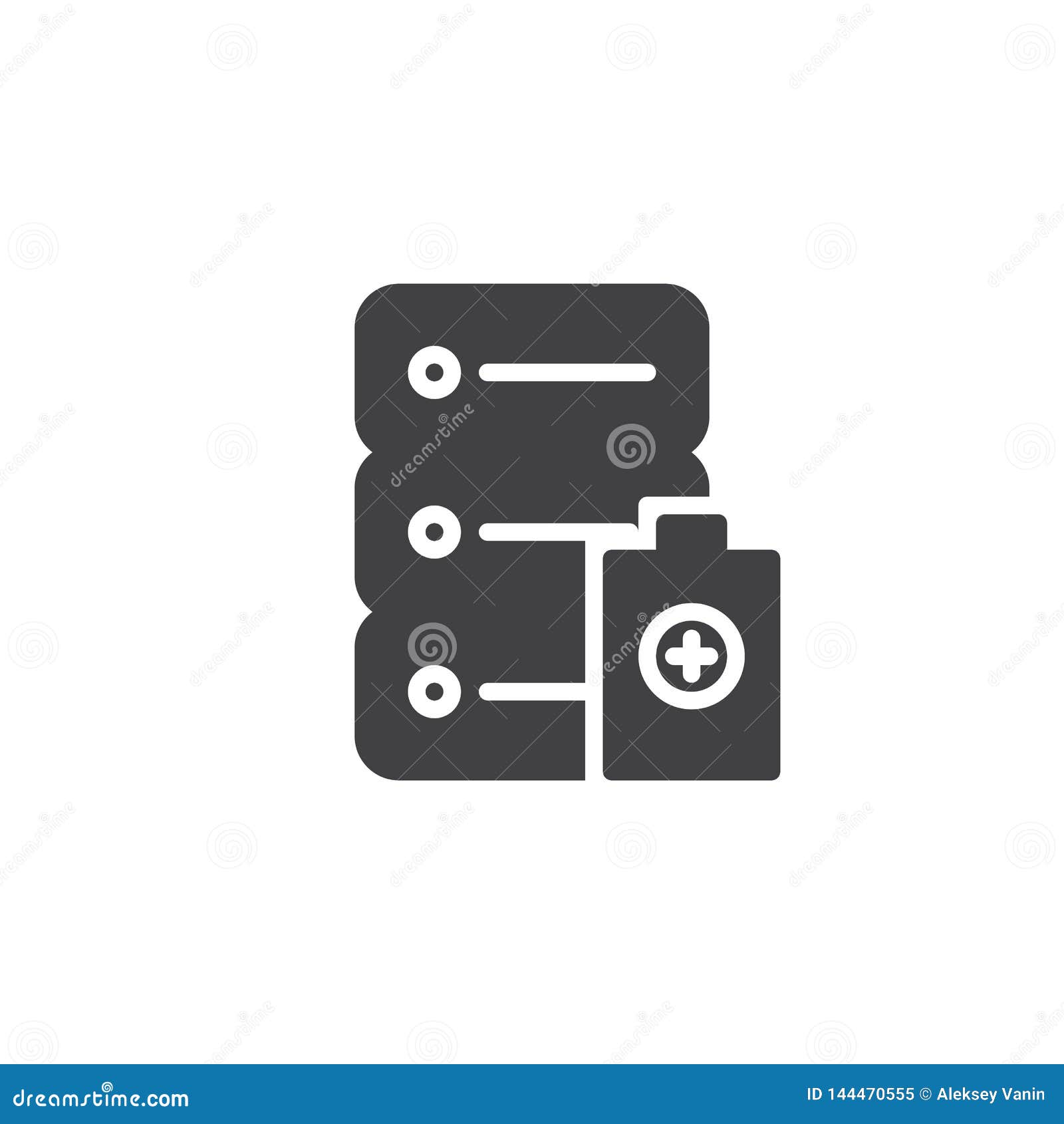 Data power vector icon stock vector. Illustration of computing - 144470555