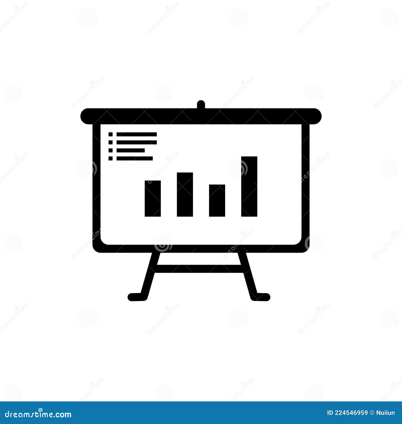 Data Presentation Icon, Flip Chart Vector Illustration Stock Vector ...