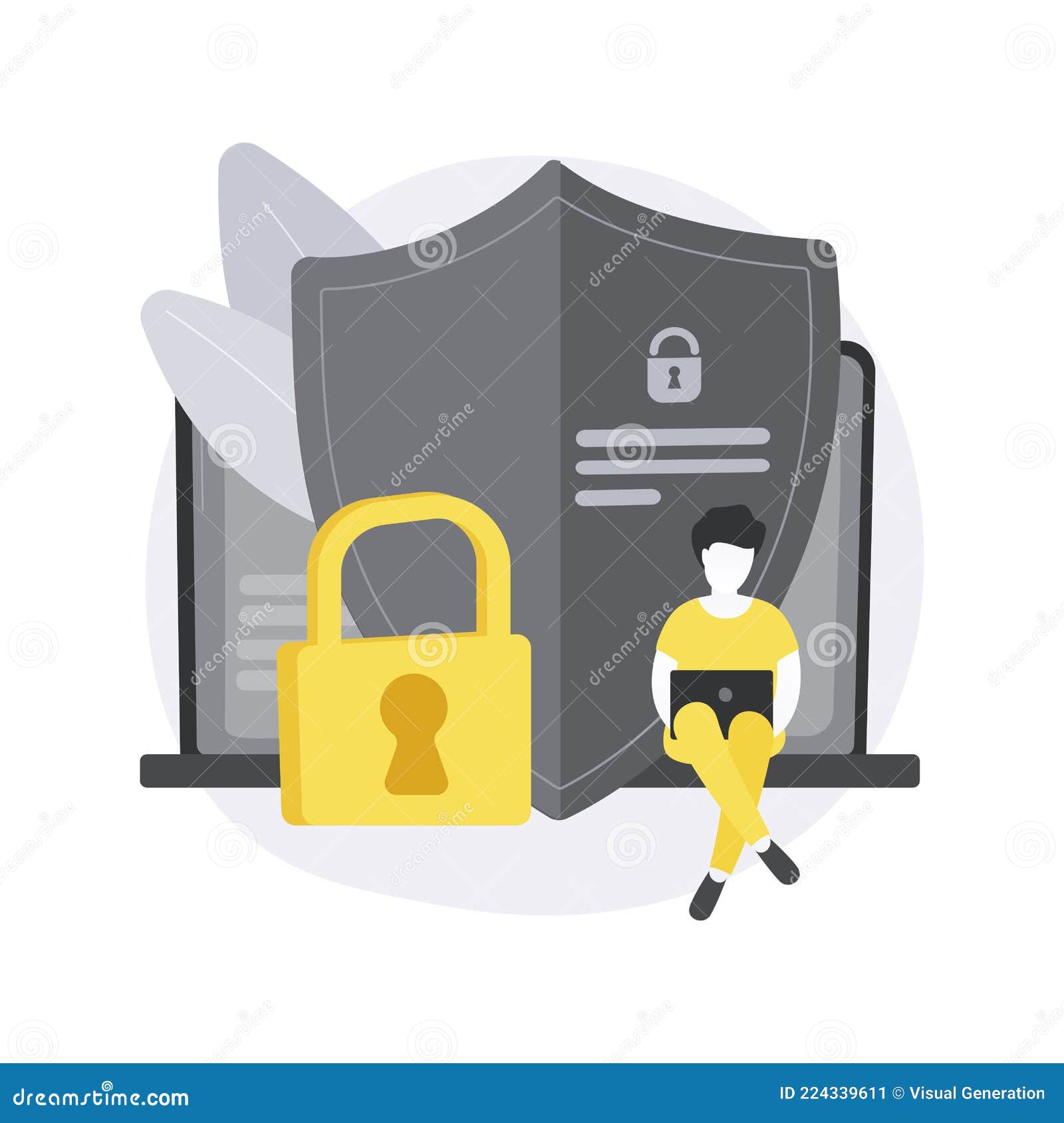Data Privacy Abstract Concept Vector Illustration. Stock Illustration ...