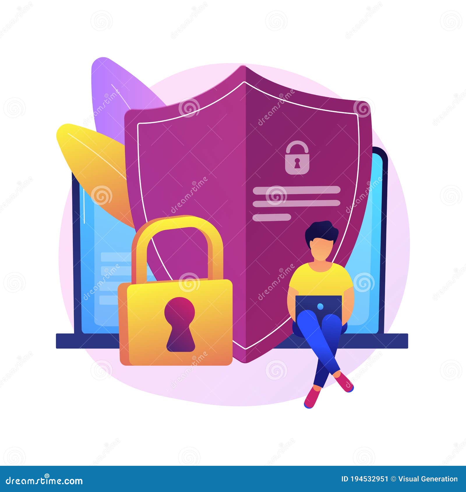 Data Privacy Abstract Concept Vector Illustration. Stock Vector ...