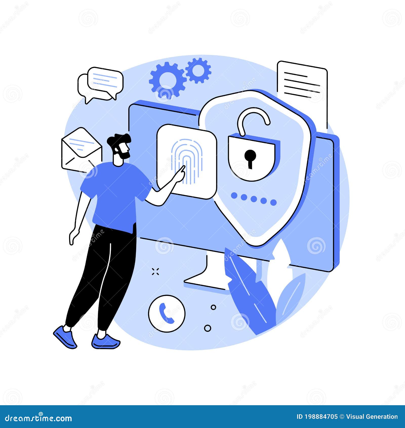 Data Privacy Abstract Concept Vector Illustration. Stock Vector ...