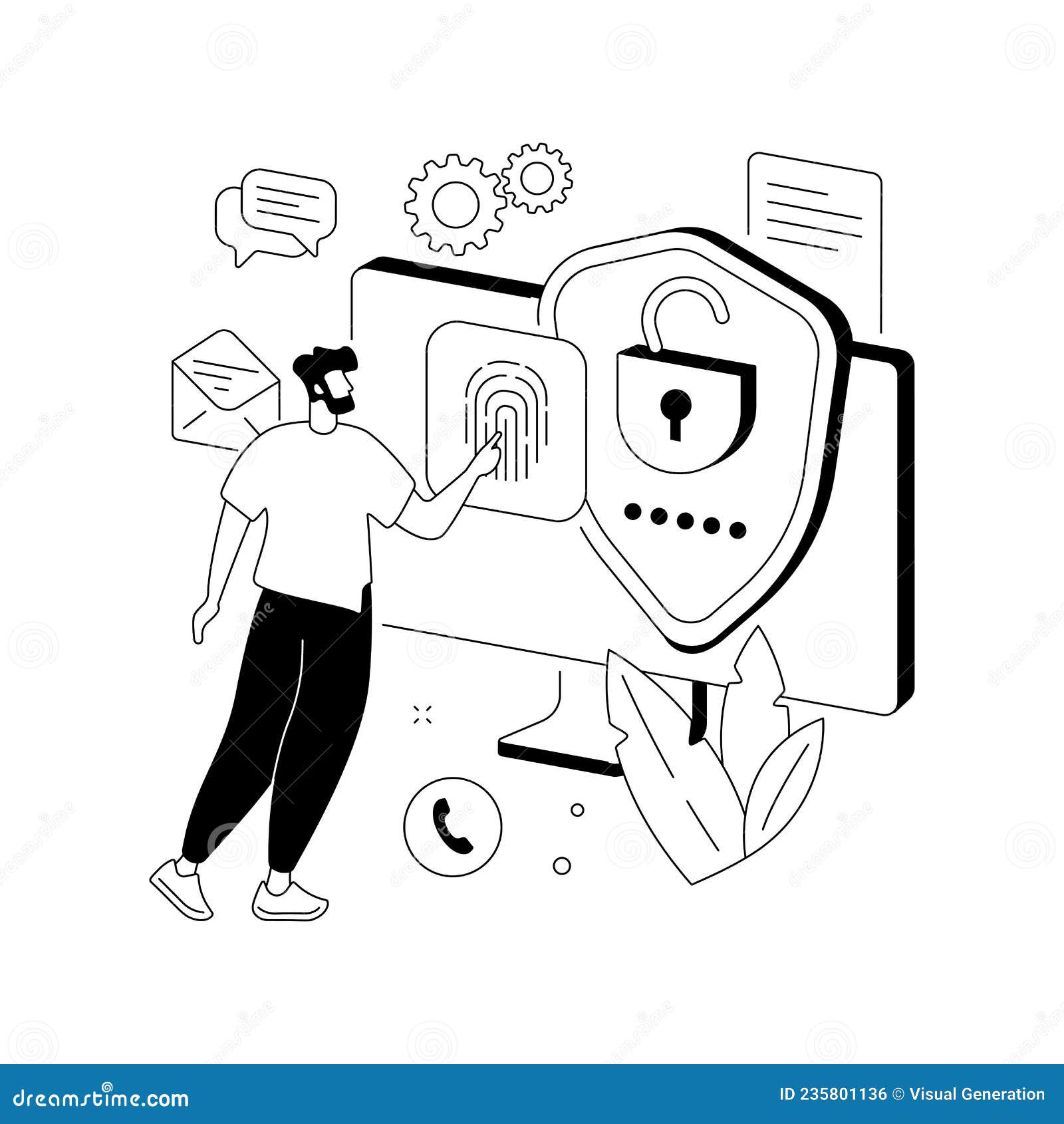Data Privacy Abstract Concept Vector Illustration. Stock Vector ...