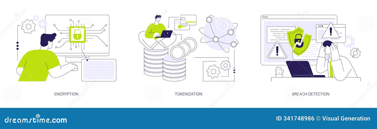 Tokenization Abstract Concept Vector Illustration. | CartoonDealer.com #284279001