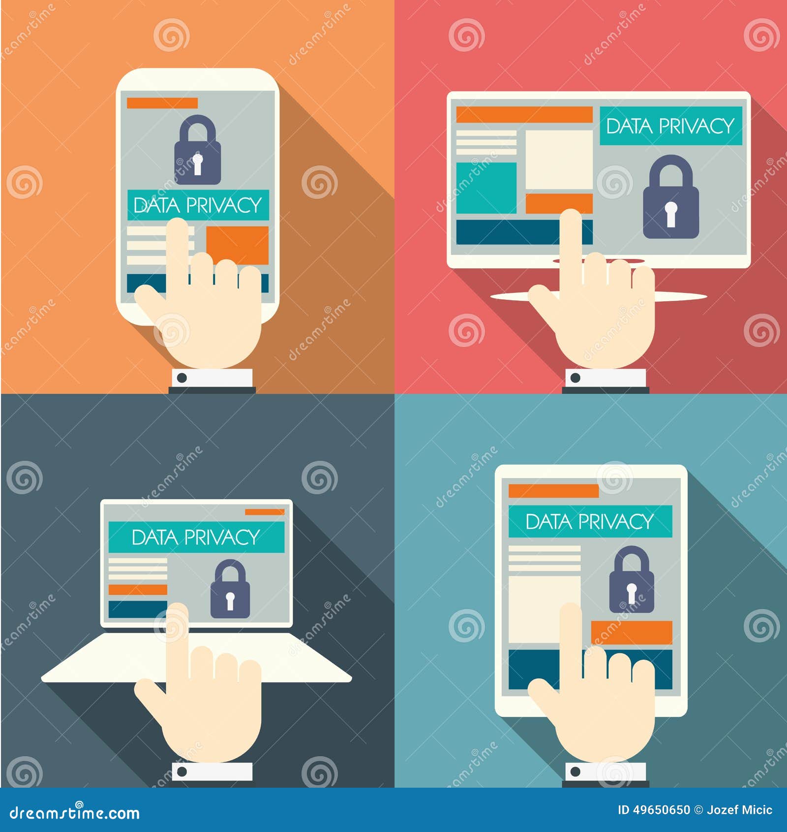 Data Privacy in Cloud Computing Technology with Stock Vector ...