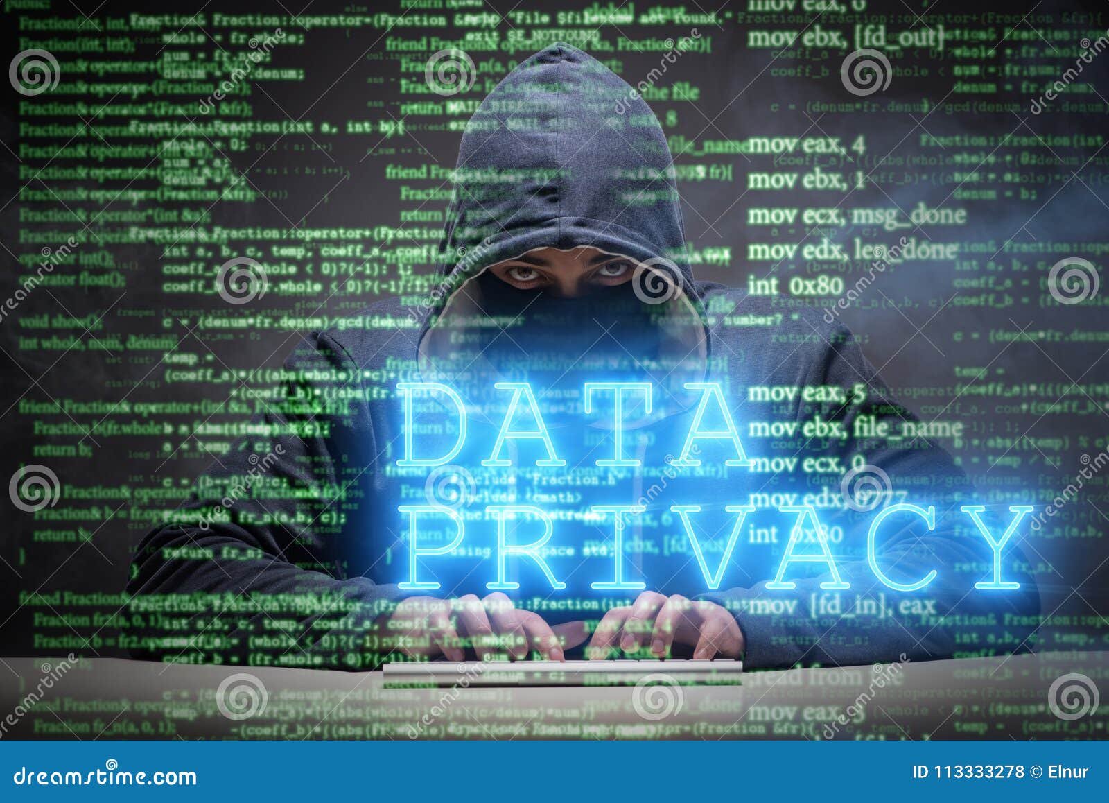 The Data Privacy Concept with Hacker Stealing Personal Information ...