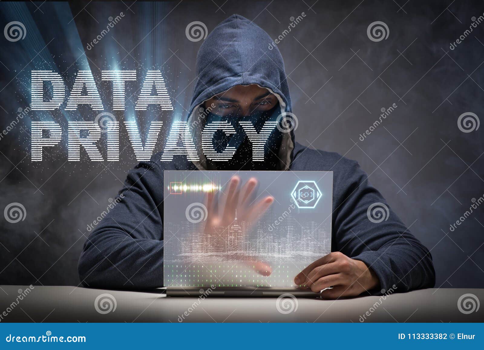 The Data Privacy Concept with Hacker Stealing Personal Information ...