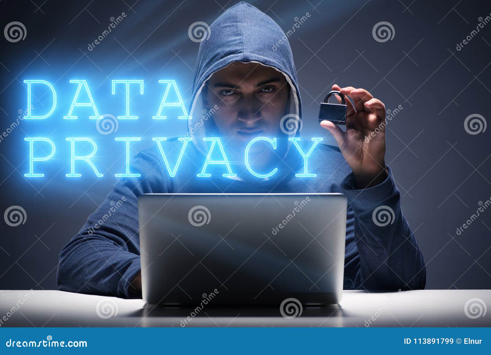 The Data Privacy Concept with Hacker Stealing Personal Information ...