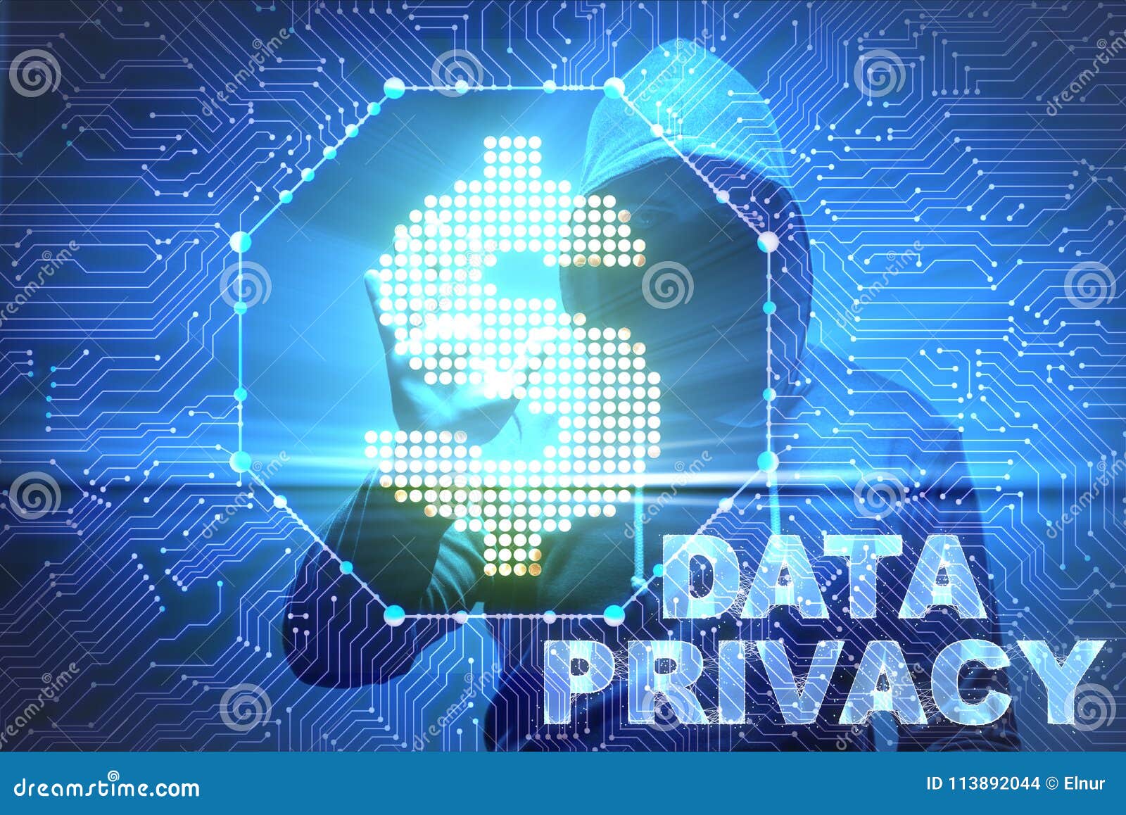 The Data Privacy Concept with Hacker Stealing Personal Information ...