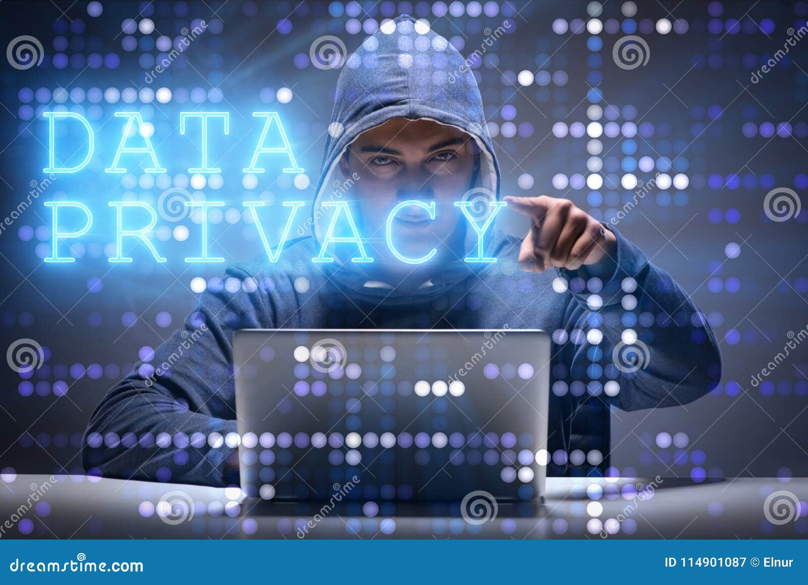The Data Privacy Concept with Hacker Stealing Personal Information ...