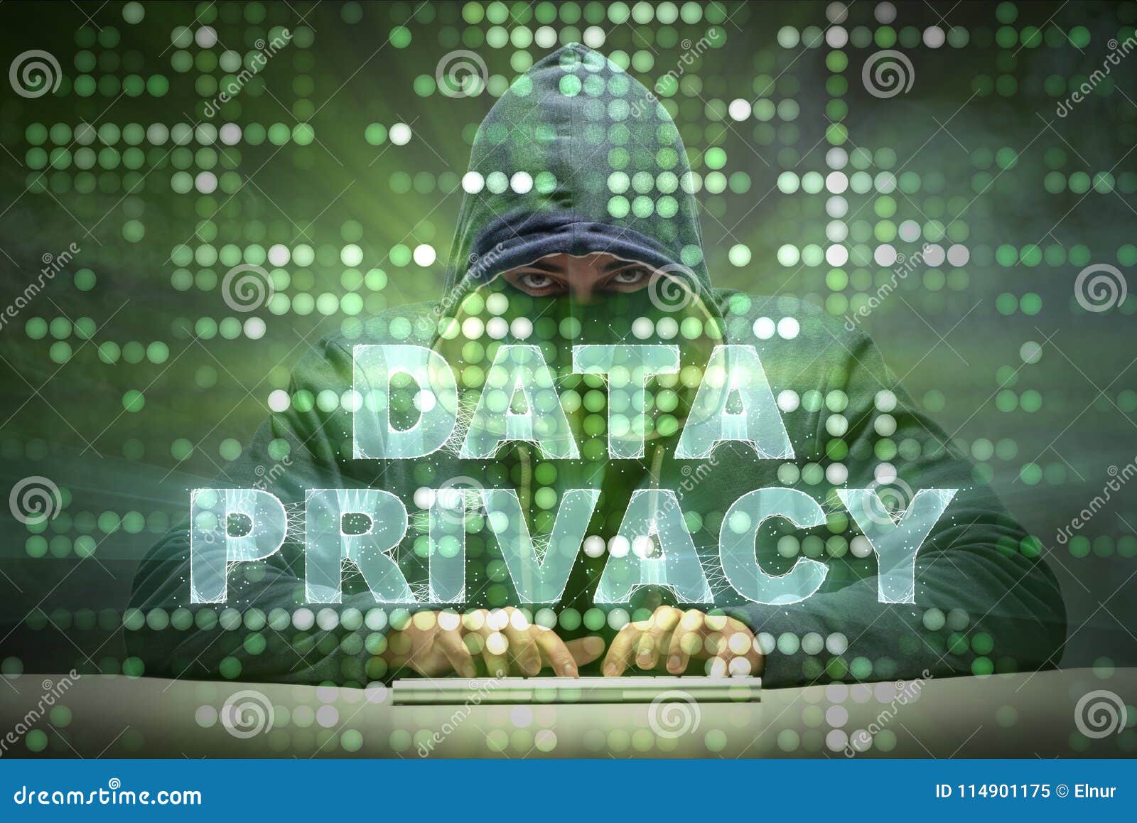 The Data Privacy Concept with Hacker Stealing Personal Information ...