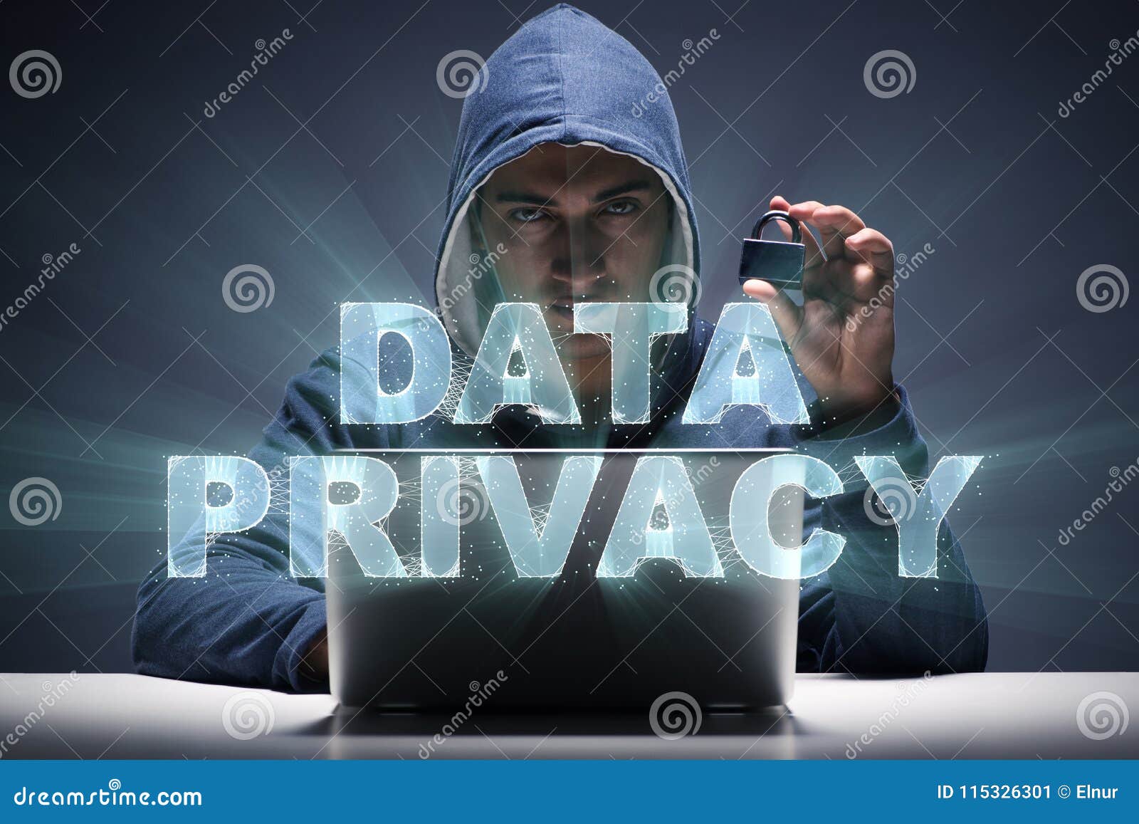 The Data Privacy Concept with Hacker Stealing Personal Information ...