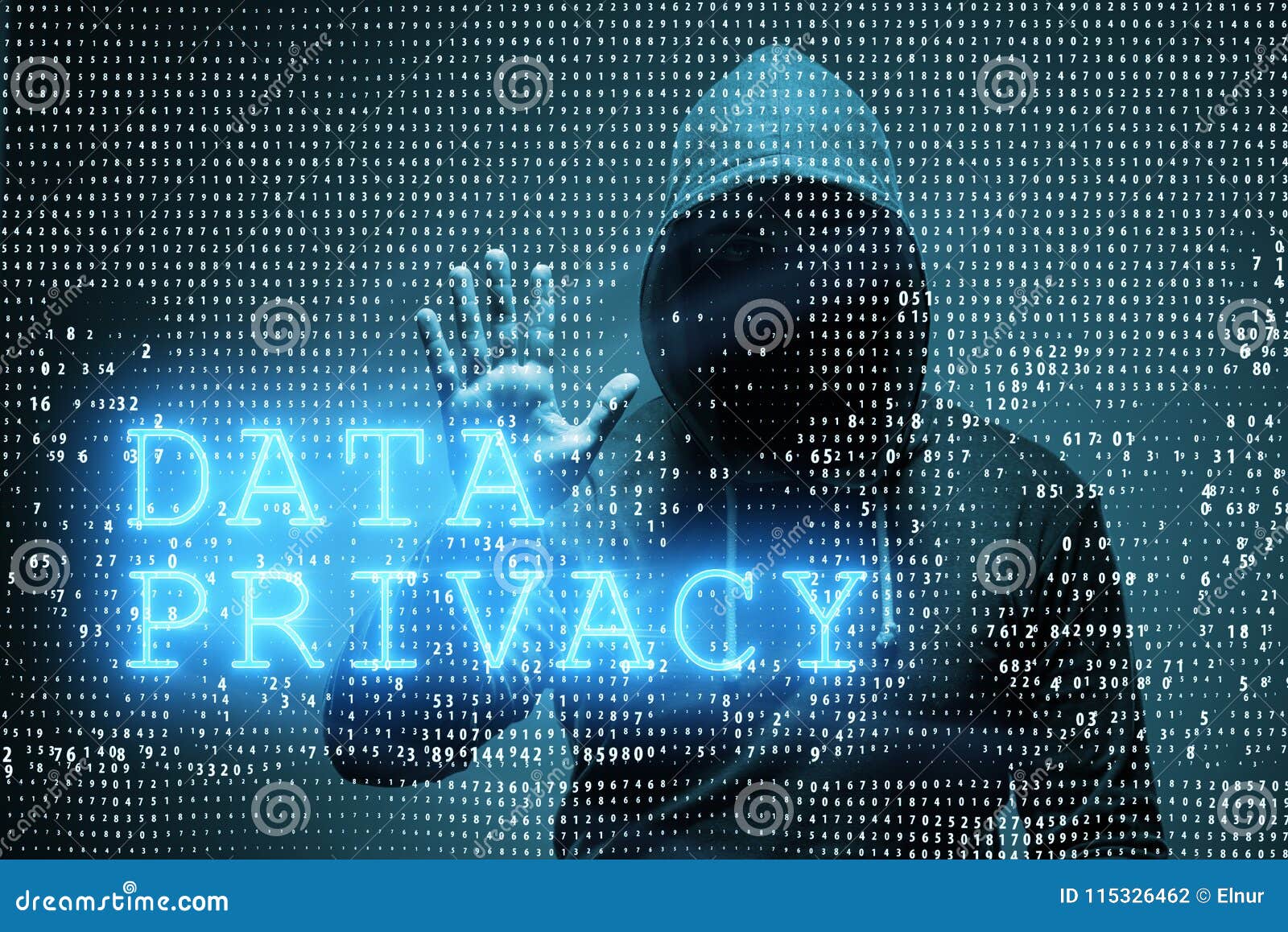 The Data Privacy Concept with Hacker Stealing Personal Information ...