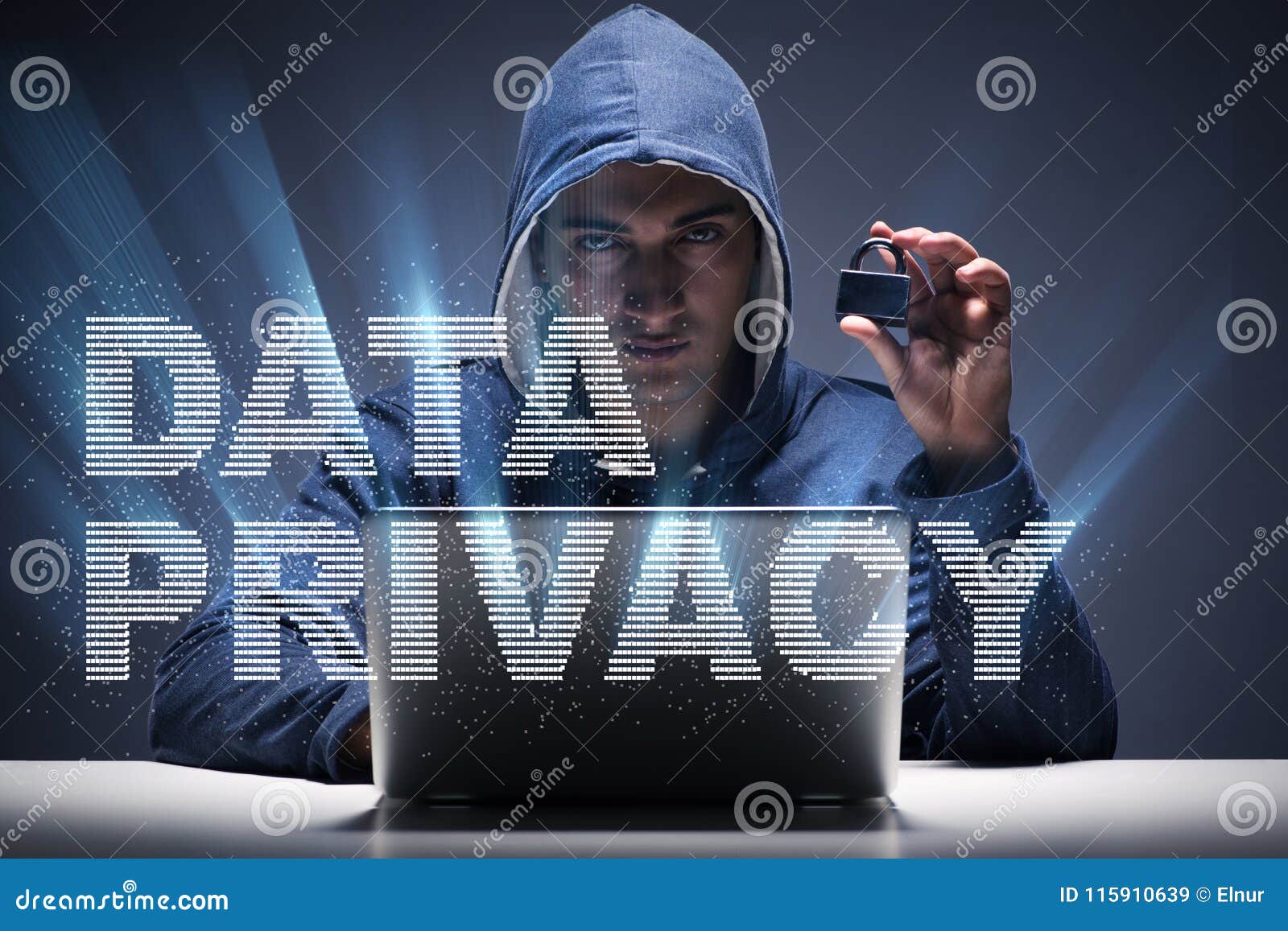The Data Privacy Concept with Hacker Stealing Personal Information ...