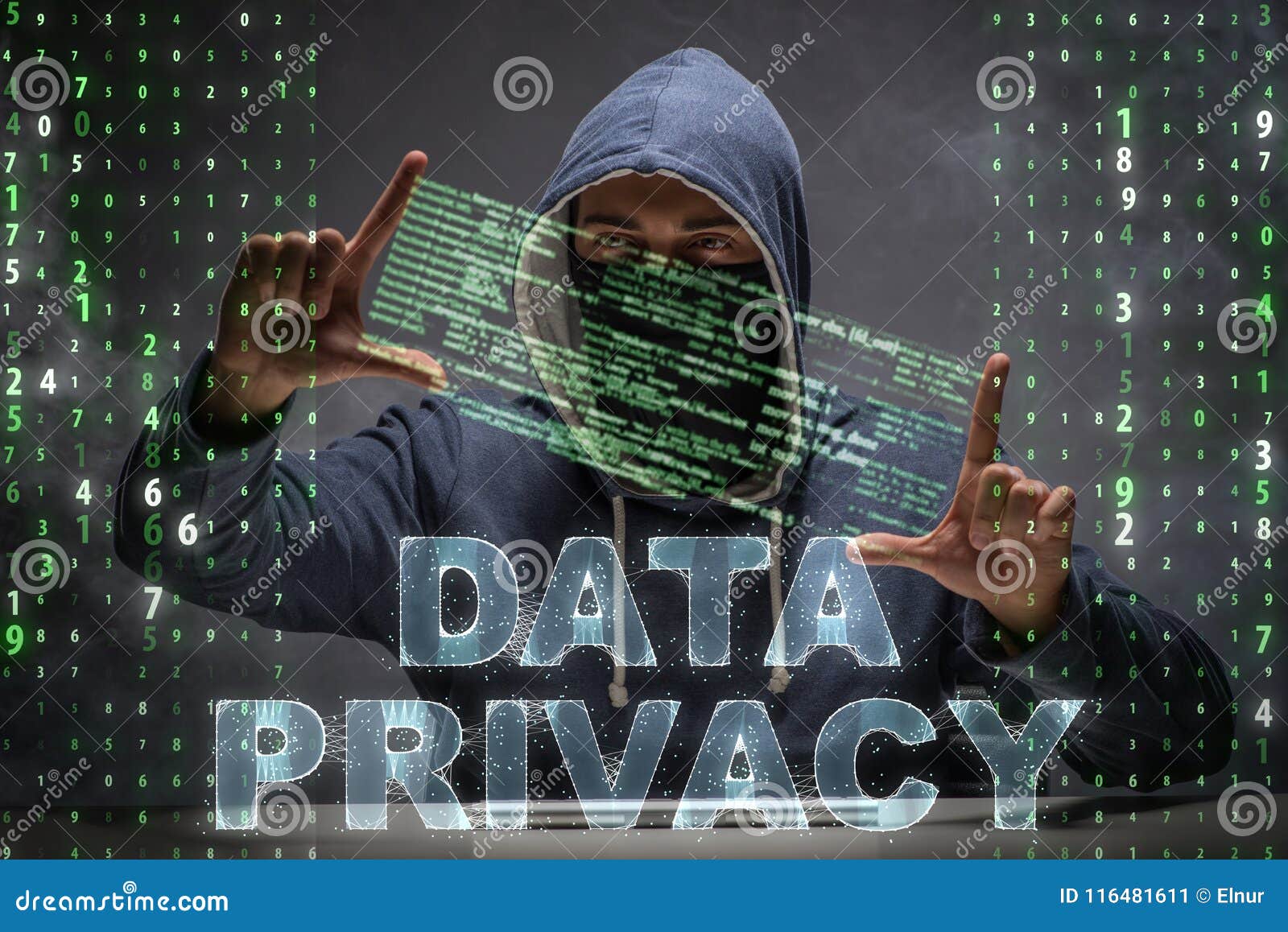 The Data Privacy Concept with Hacker Stealing Personal Information ...