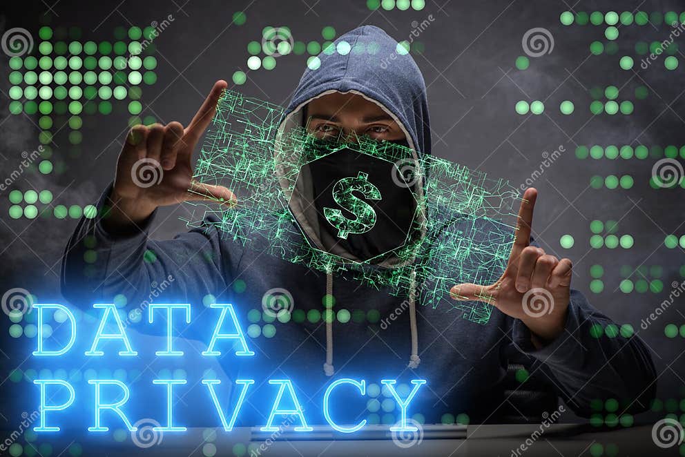 The Data Privacy Concept with Hacker Stealing Personal Information ...