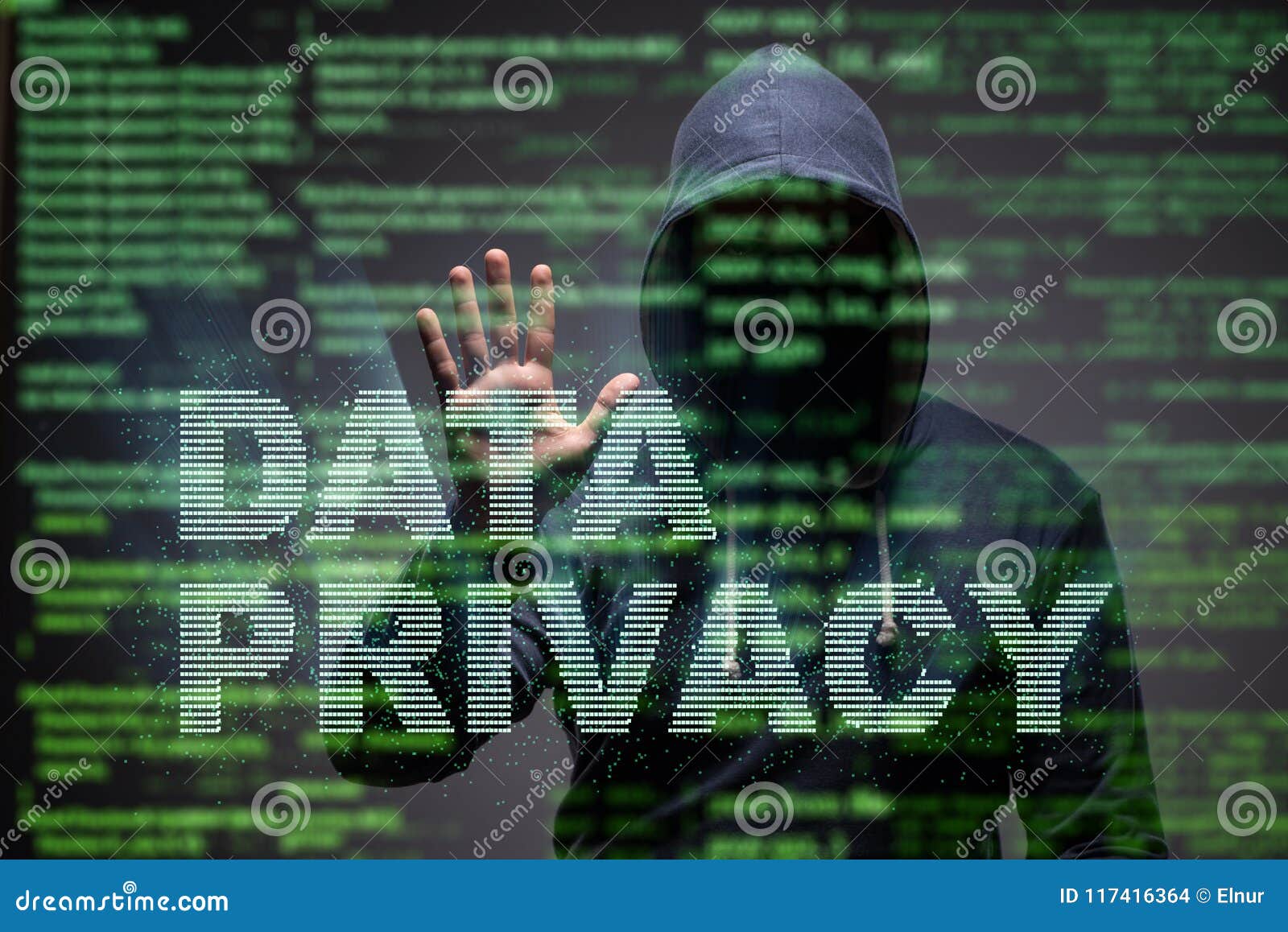 The Data Privacy Concept with Hacker Stealing Personal Information ...