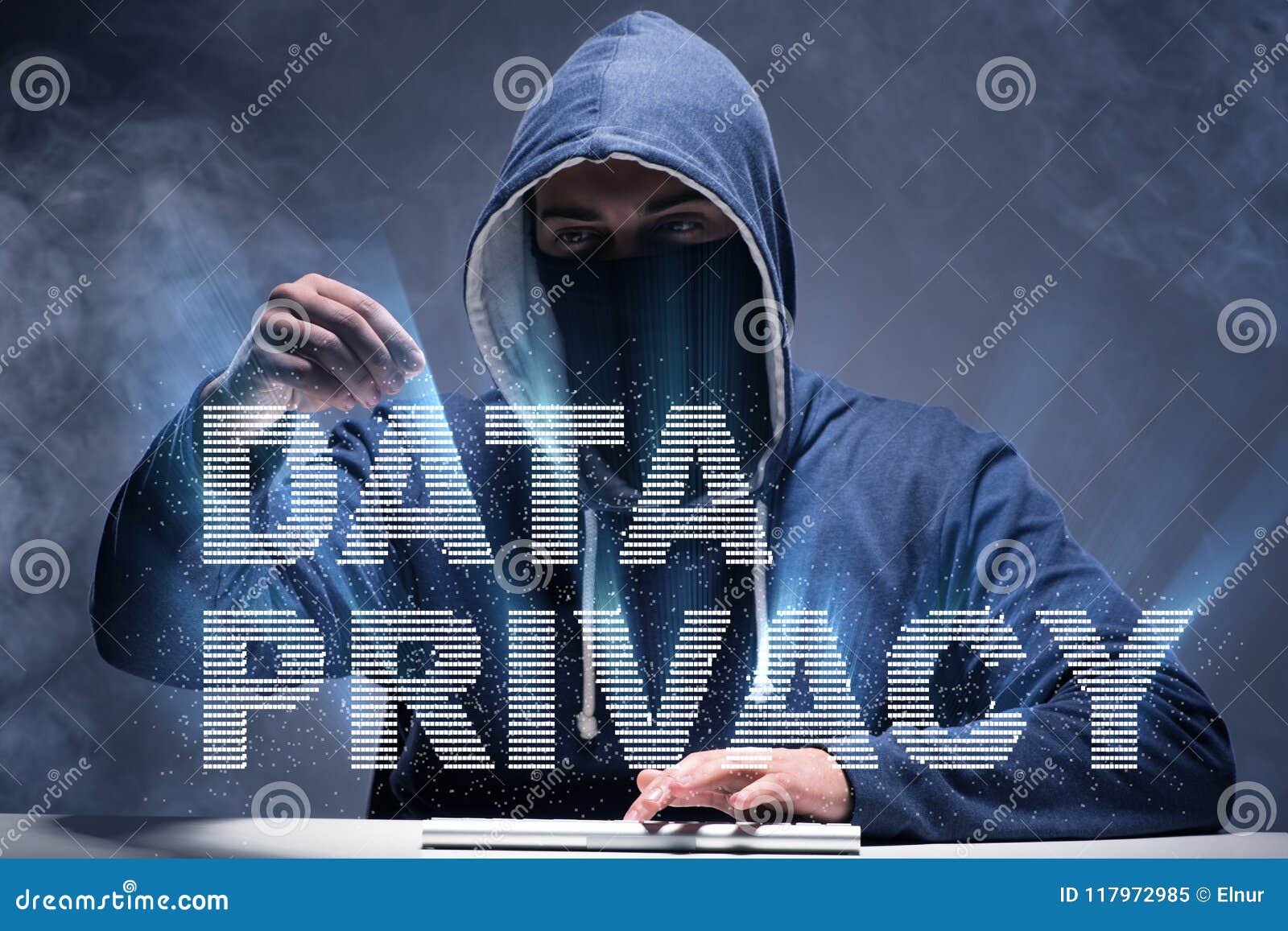 The Data Privacy Concept with Hacker Stealing Personal Information ...