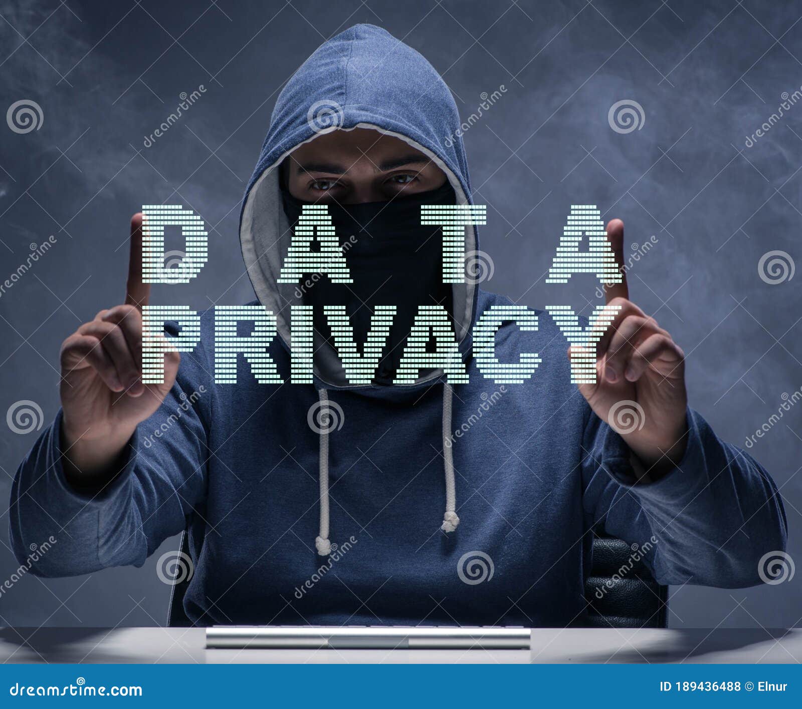 Data Privacy Concept with Hacker Stealing Personal Information Stock ...
