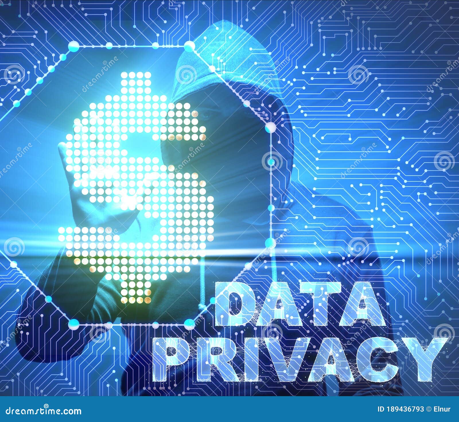 Data Privacy Concept with Hacker Stealing Personal Information Stock ...