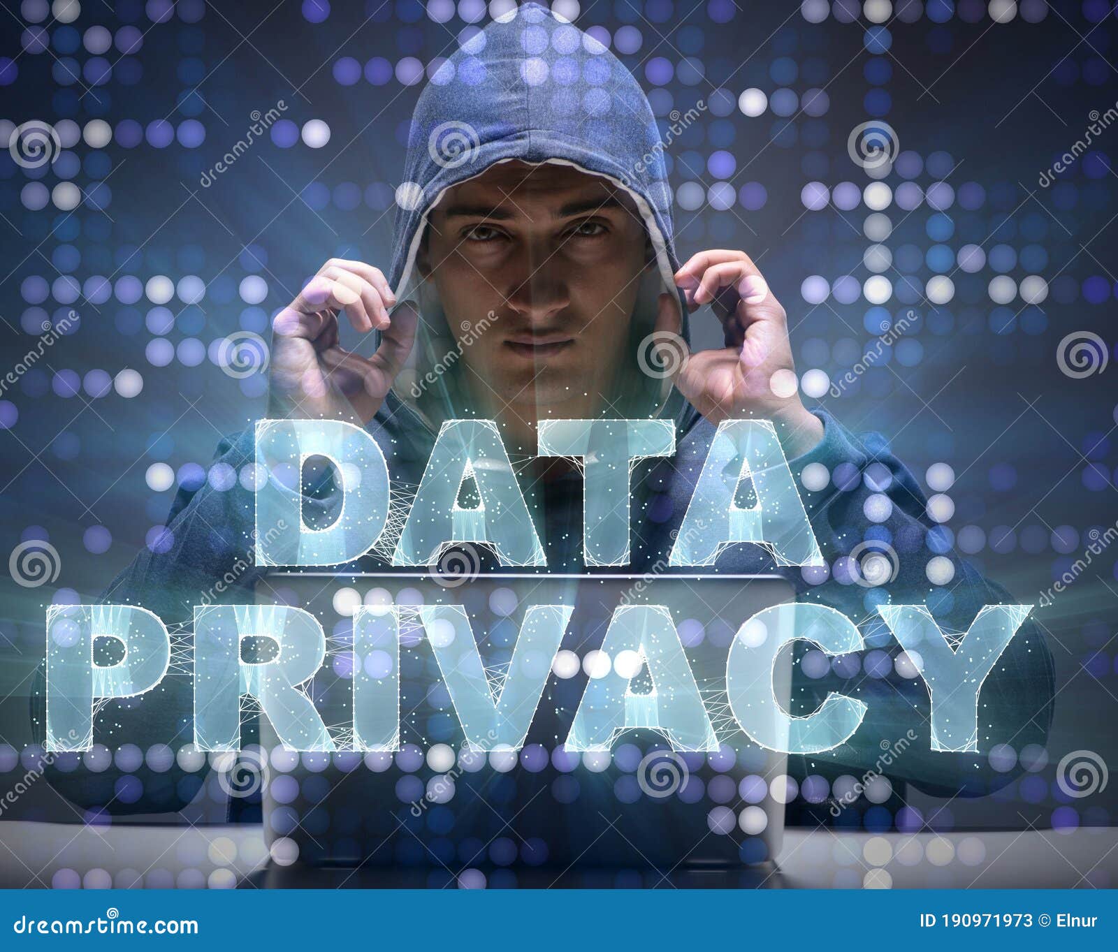 Data Privacy Concept with Hacker Stealing Personal Information Stock ...