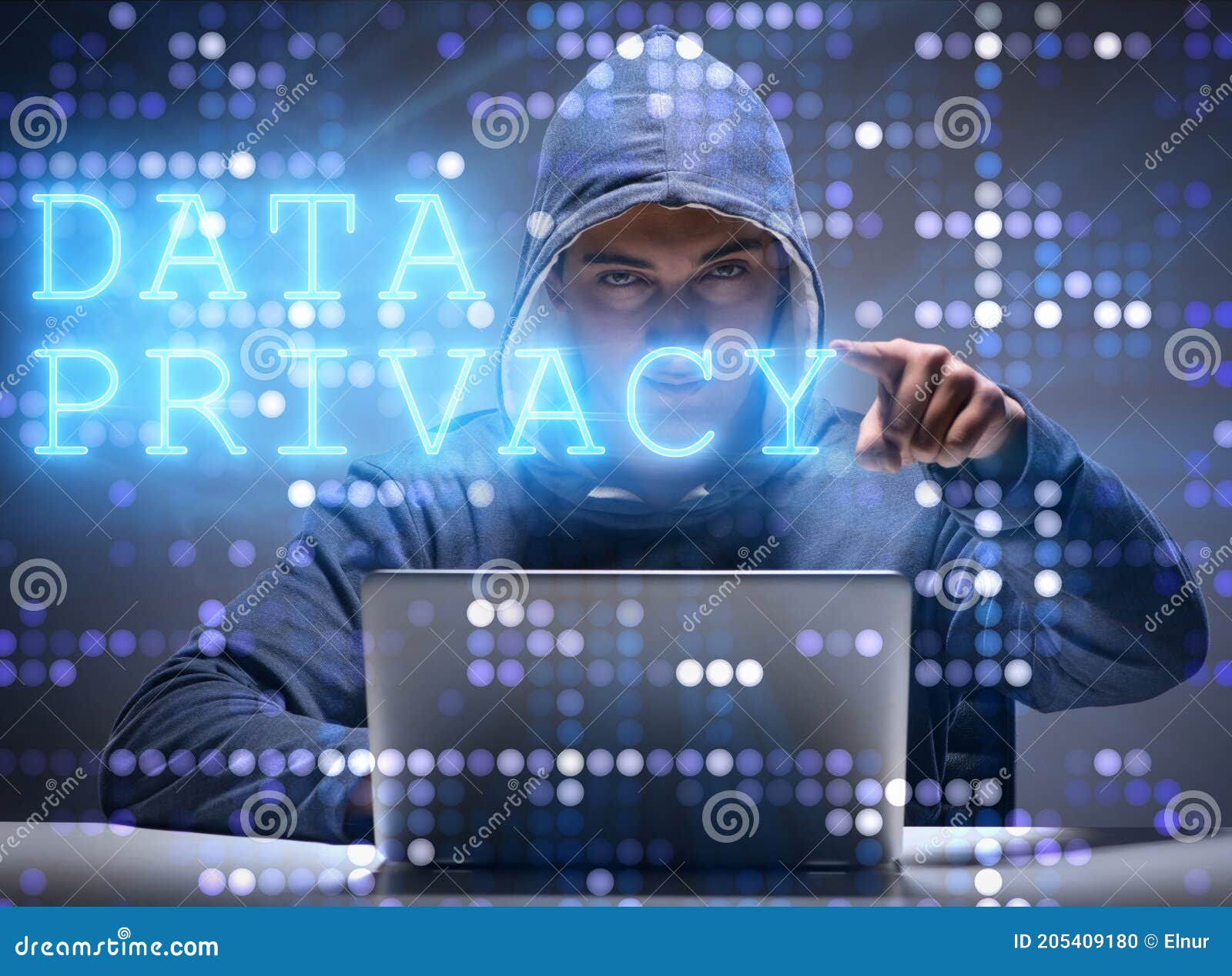 Data Privacy Concept with Hacker Stealing Personal Information Stock ...