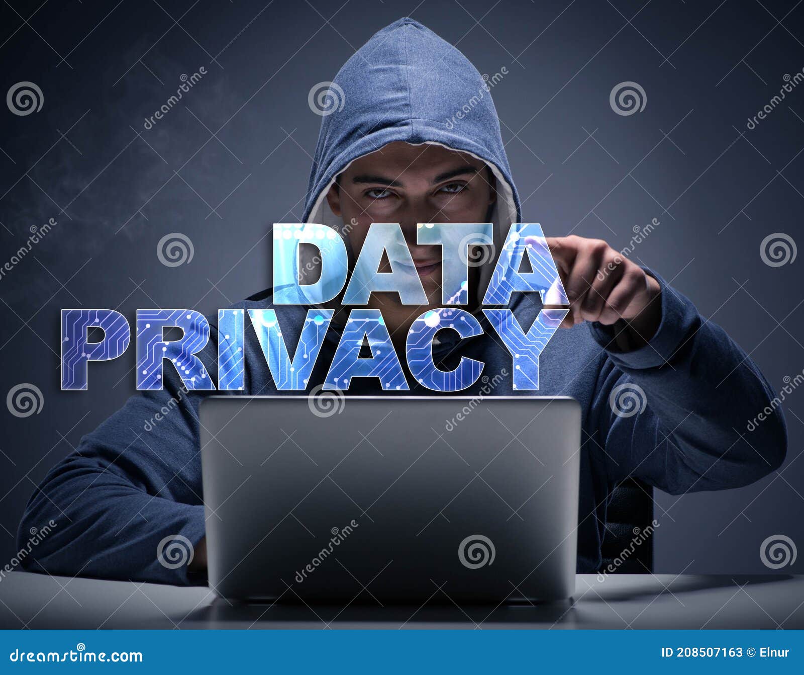 Data Privacy Concept with Hacker Stealing Personal Information Stock ...