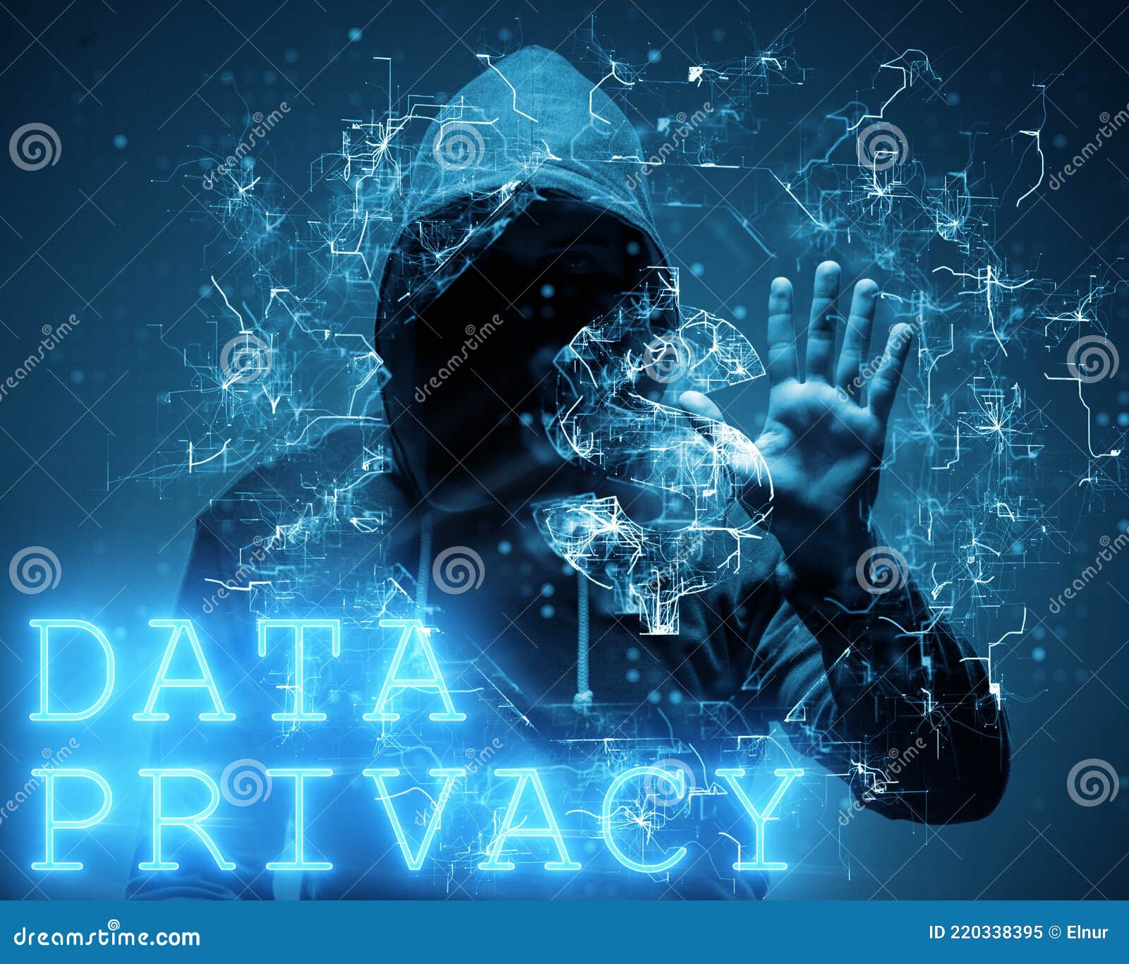 Data Privacy Concept with Hacker Stealing Personal Information Stock ...