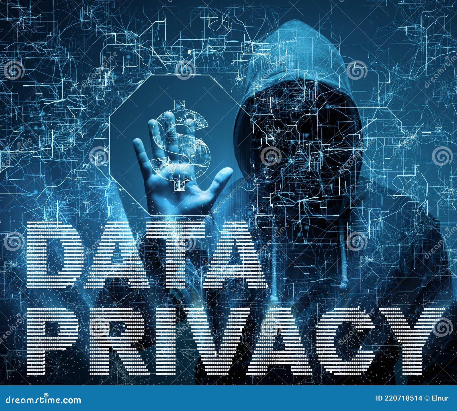 Data Privacy Concept with Hacker Stealing Personal Information Stock ...