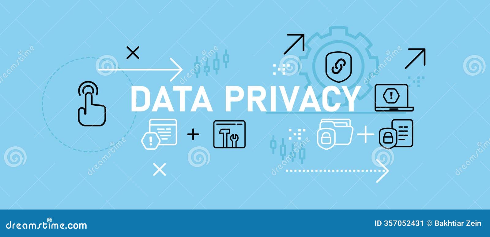 Privacy Concept: Danger On Road Sign Background Stock Photography ...