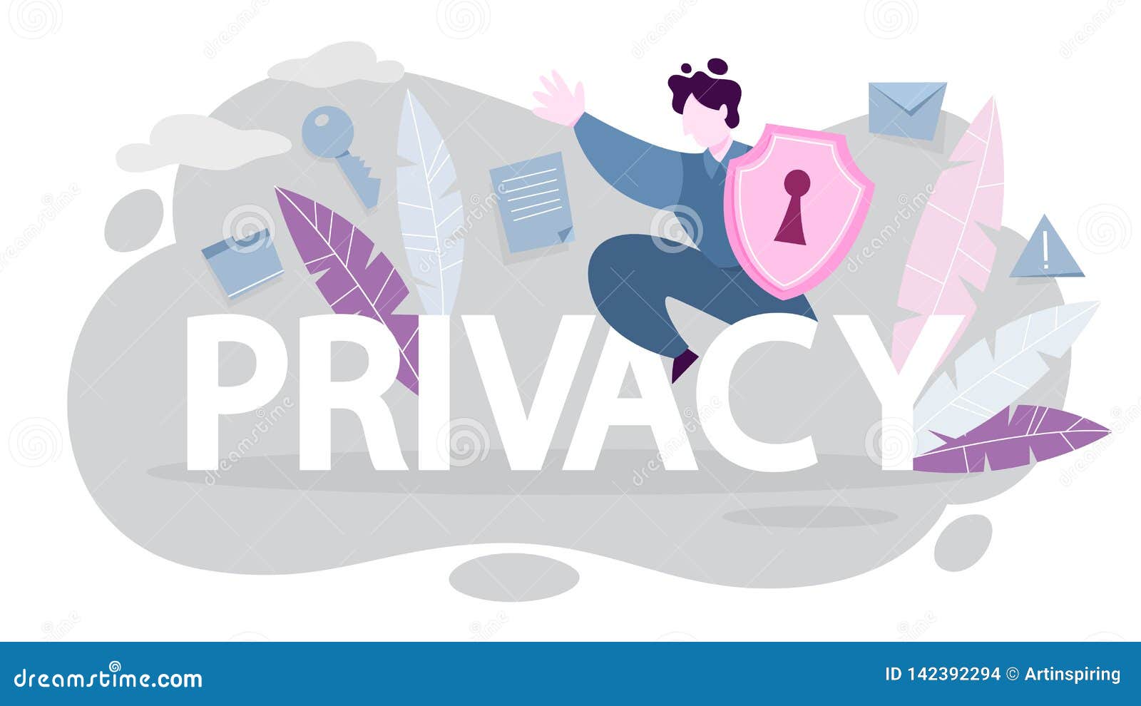 Data Privacy Concept. Idea of Safety and Protection while Using Stock ...