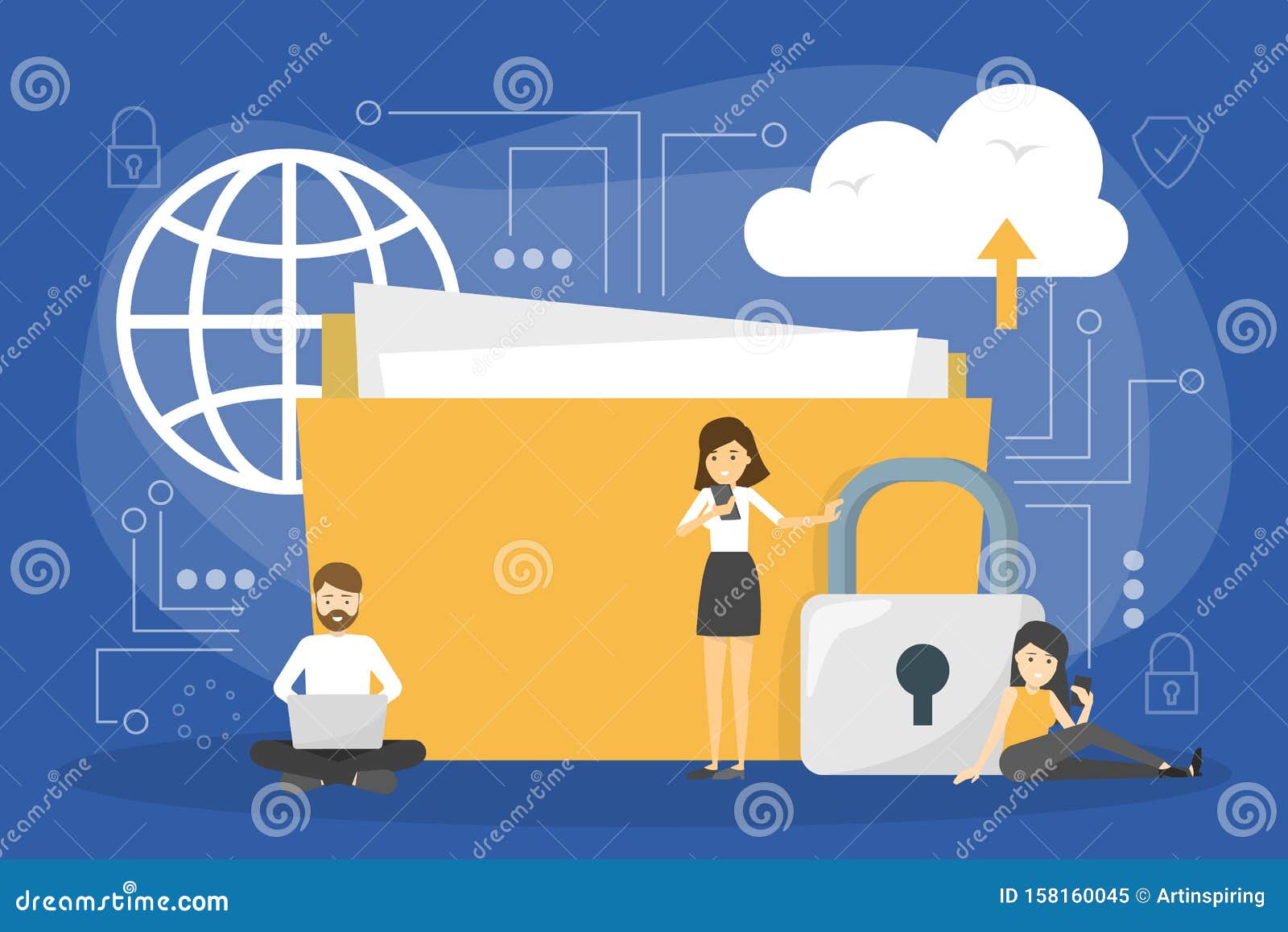 Data Privacy Concept. Idea of Safety and Protection while Using Stock ...