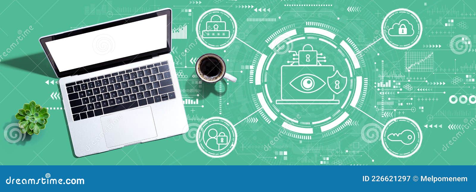 Data Privacy Concept with a Laptop Computer Stock Image - Image of ...