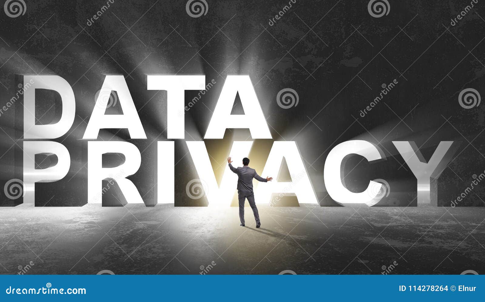 The Data Privacy Concept in Modern it Technology Stock Photo - Image of ...