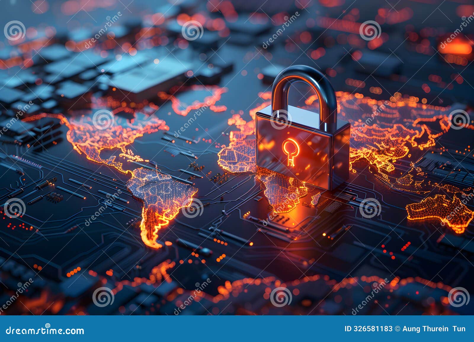 Data Privacy and Cybersecurity Becomes a Global Concern Stock Image ...