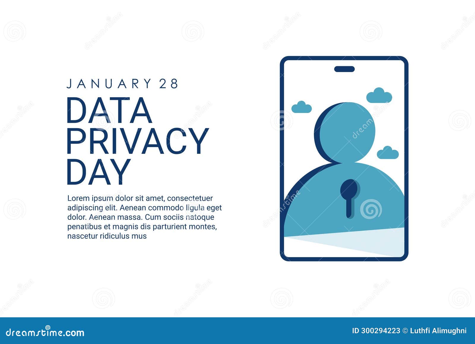 Data Privacy Day Background Template Vector Stock Stock Vector ...
