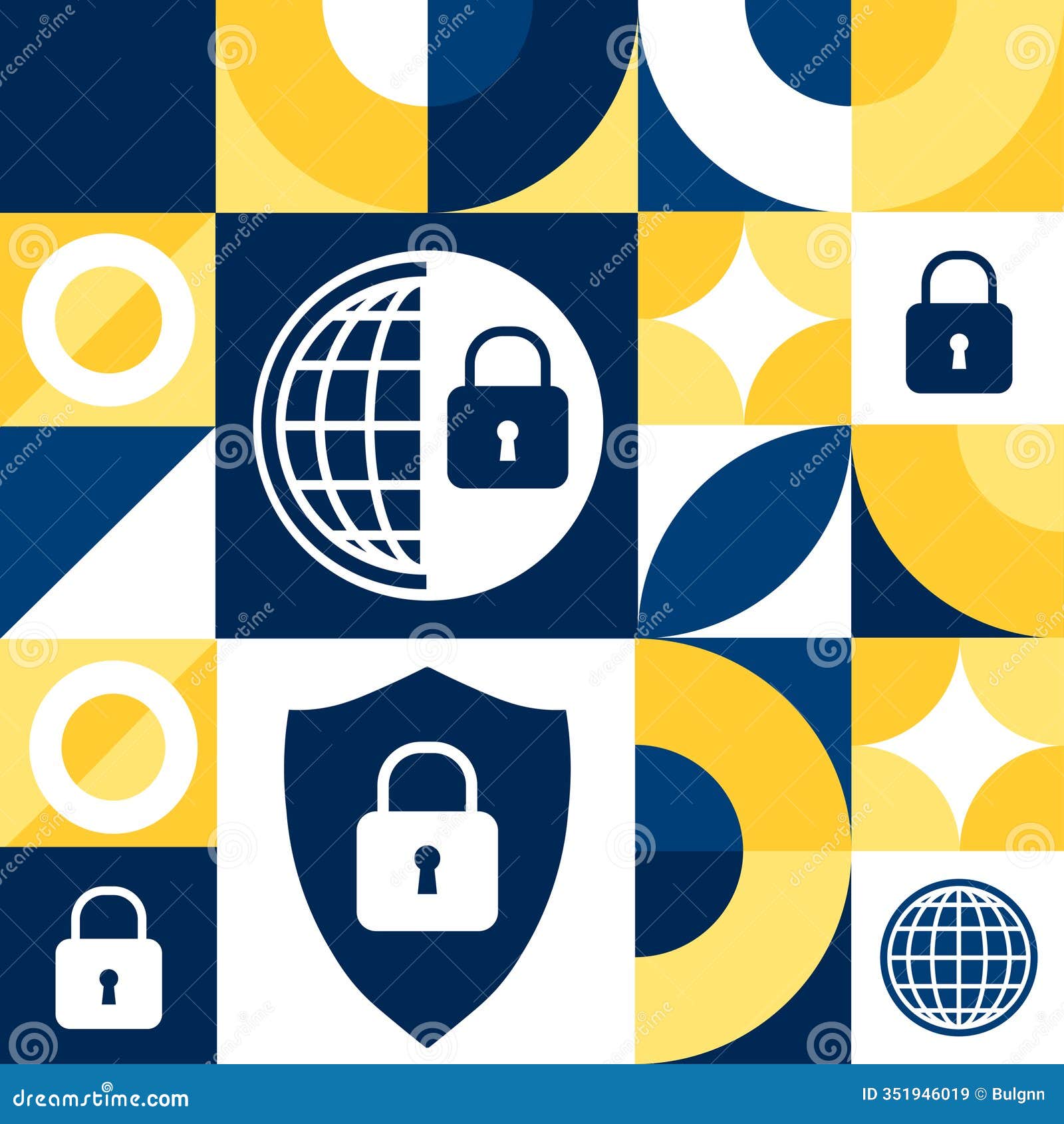 Data Privacy Day. January 28. Seamless Geometric Pattern. Template for ...