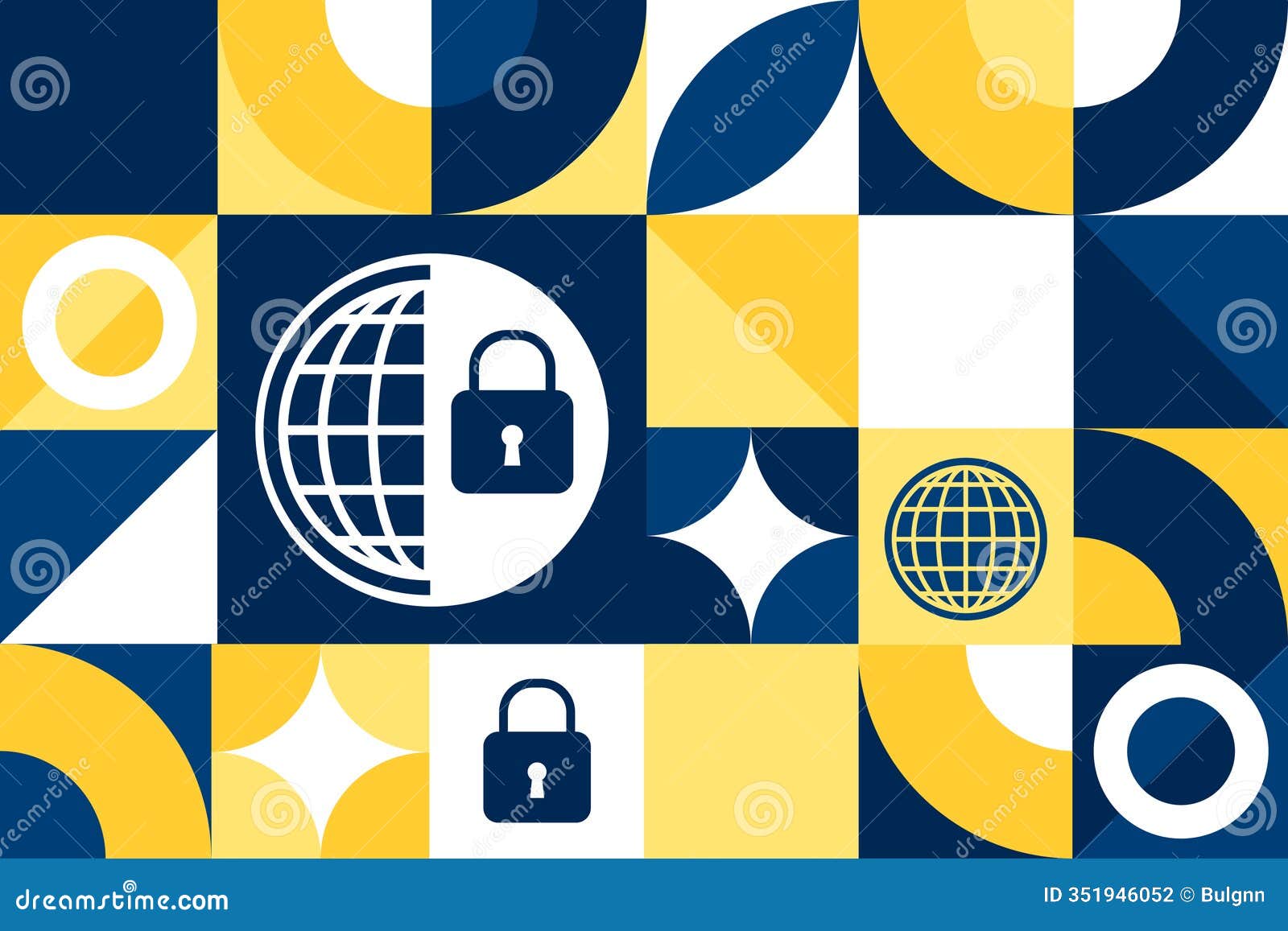 Data Privacy Day. January 28. Seamless Geometric Pattern. Template for ...