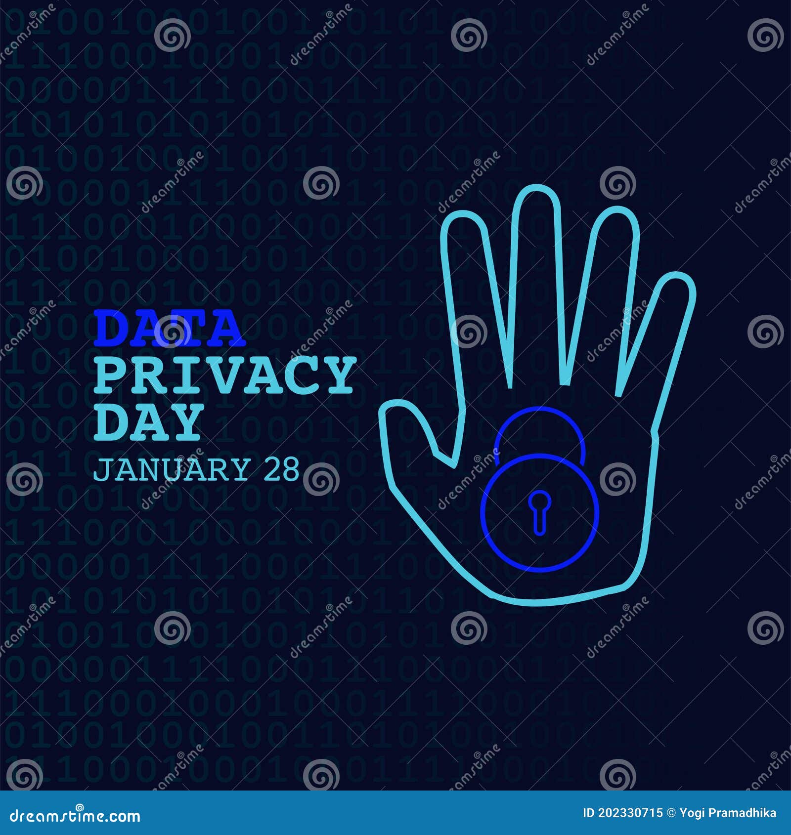 Data Privacy Day Vector Illustration Stock Vector - Illustration of ...