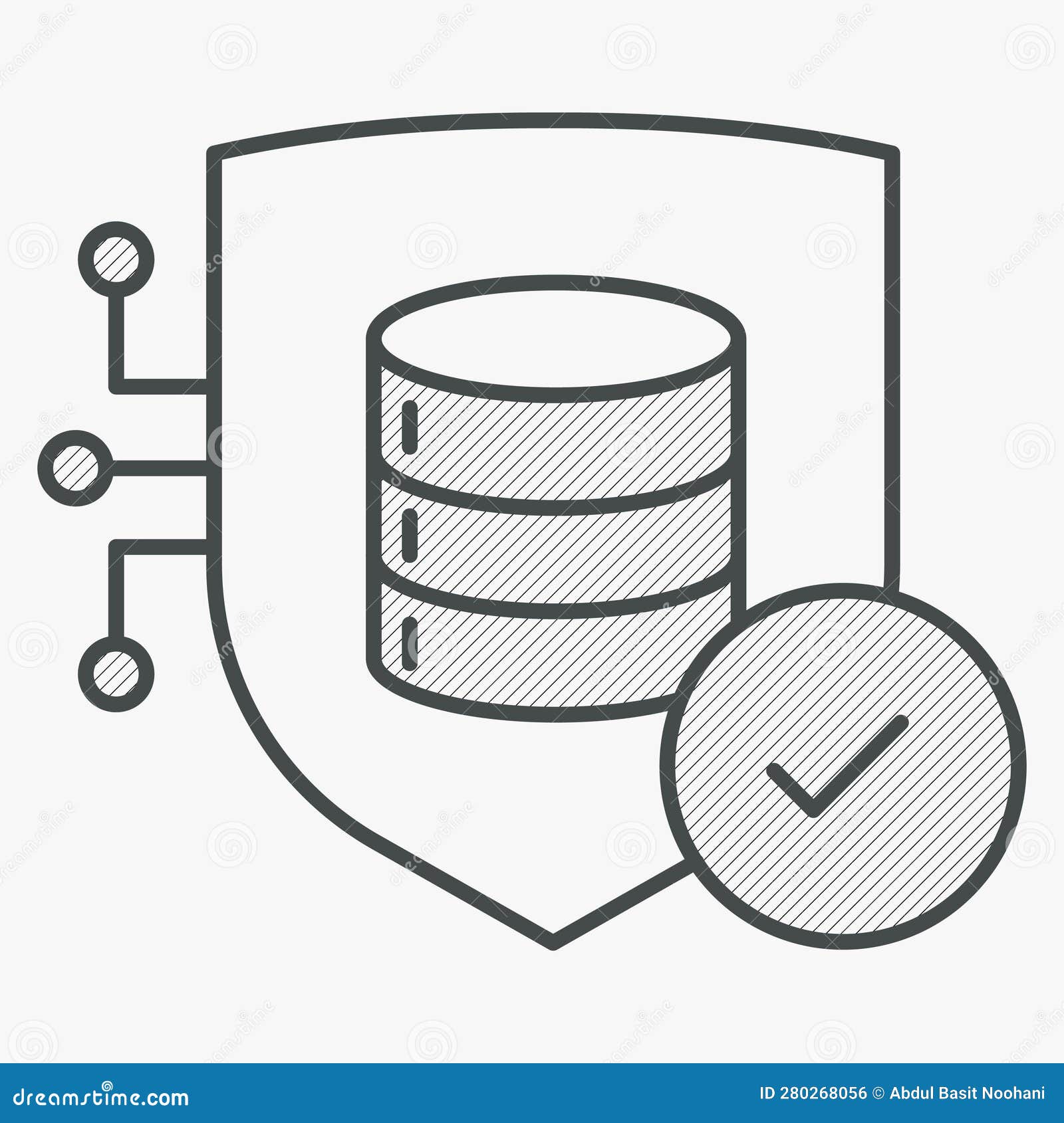Data Privacy Icon - Vector Illustration. Pixel Perfect Editable Stroke ...