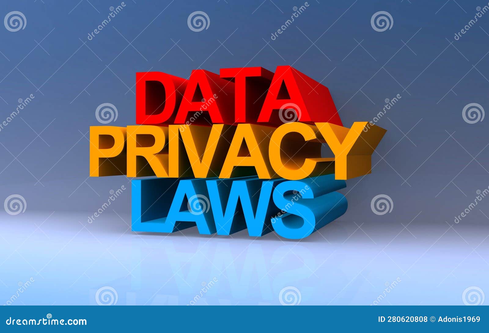 Data privacy laws on blue stock illustration. Illustration of data ...