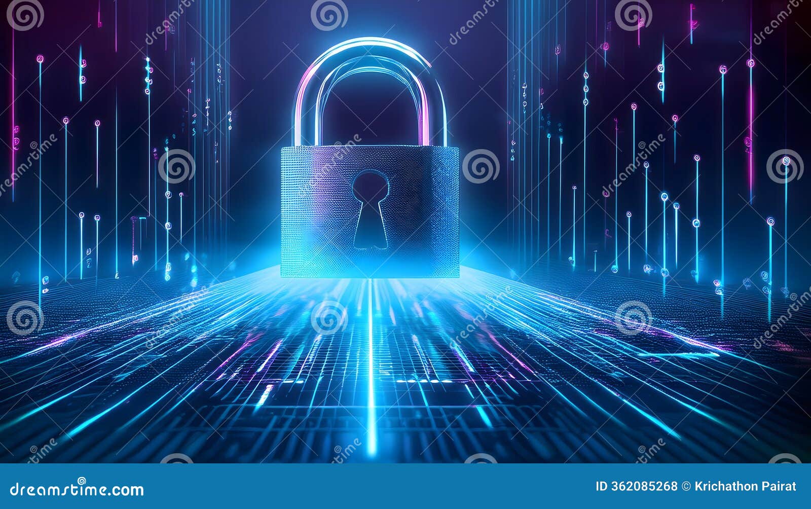 Data Privacy Laws Visualized with Locks and Codes, Digital Background ...