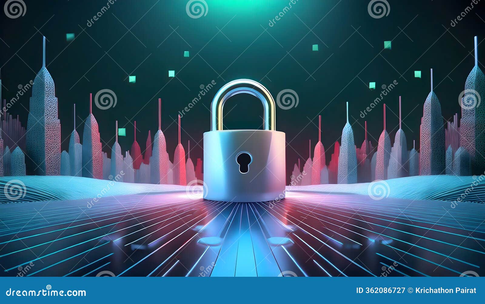 Data Privacy Laws Visualized with Locks and Codes, Digital Background ...