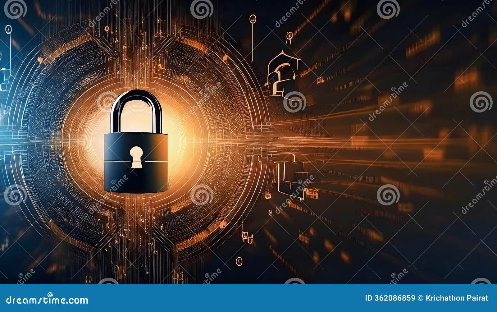 Data Privacy Laws Visualized with Locks and Codes, Digital Background ...
