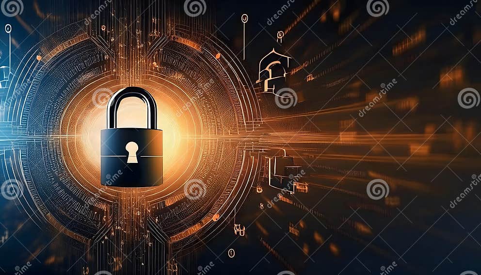 Data Privacy Laws Visualized with Locks and Codes, Digital Background ...