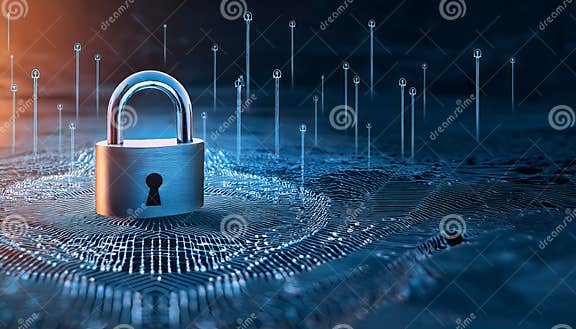 Data Privacy Laws Visualized with Locks and Codes, Digital Background ...