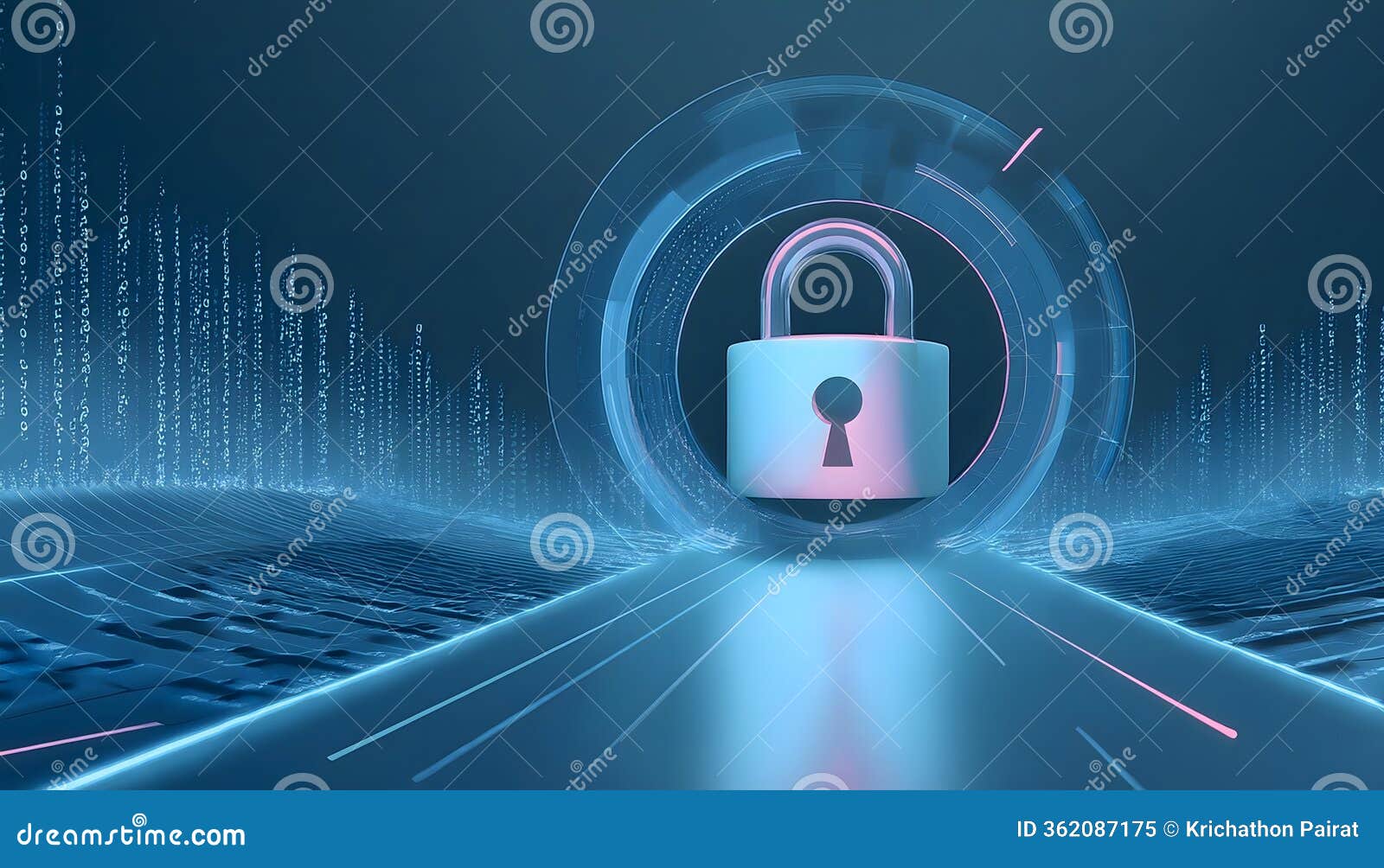 Data Privacy Laws Visualized with Locks and Codes, Digital Background ...